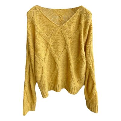 AMR UU◆美爆啦 一眼喜欢显白减龄慵懒范宽松V领套头毛衣女秋冬新