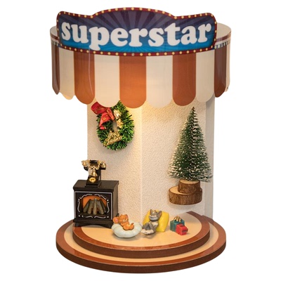 微景观转角盲盒收纳展示装饰壁灯