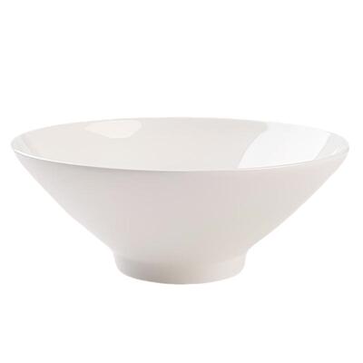 依山石坊一级骨瓷阔口斗笠碗面碗