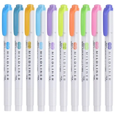 ZEBRA斑马荧光笔淡色手账双头