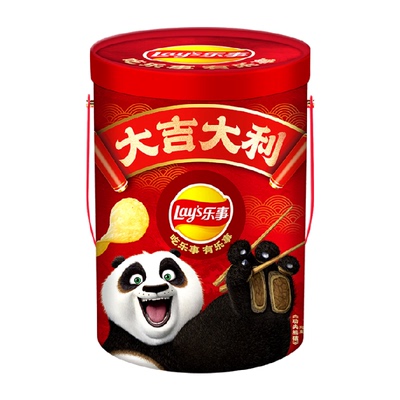 乐事功夫熊猫新年零食全家桶620g