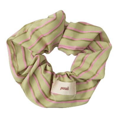 puui原创生活新款条纹发圈发箍组合绿色简约秋冬ins质感发饰