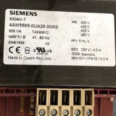 议价原装SIDAC-T PRI西门子变压器4AM5595-0UA20-0NN2  920AV