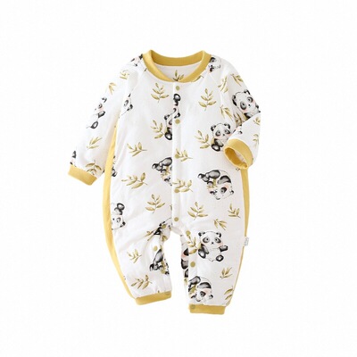 80g婴儿连体衣秋冬加棉保暖