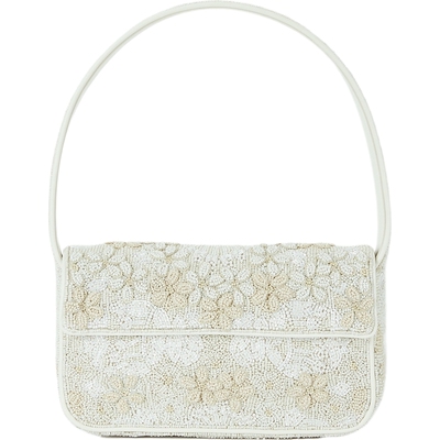 【38开门红】Staud女士人造皮革边饰串珠单肩包