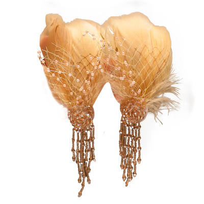 发夹公主超仙羽毛流苏气质发夹