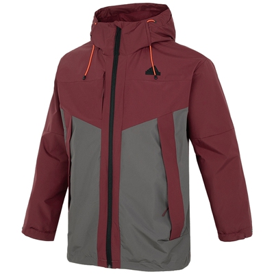 Adidas阿迪达斯外套男新款户外训练运动服连帽休闲夹克上衣JE8577