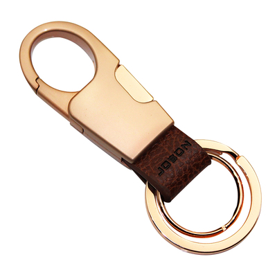 Jobon中邦镀金双环腰挂钥匙扣