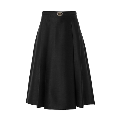 【小黑裙】朗姿/LIME莱茵优雅进口丝毛感面料高腰半裙26年春新款