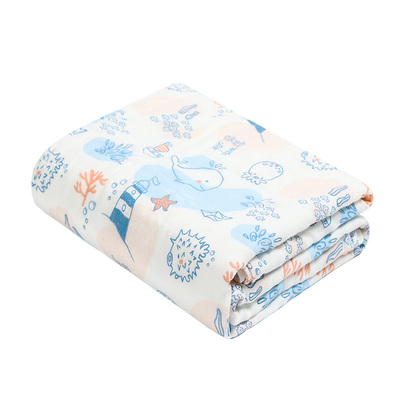 洁丽雅婴儿浴巾家用纱布浴巾新生儿宝宝浴巾纯棉超柔吸水全棉包被