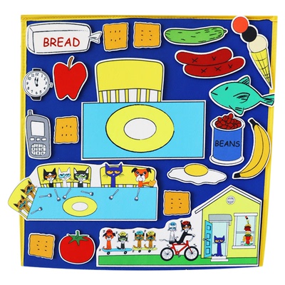 皮特猫我实在吃不完了绘本毛毡