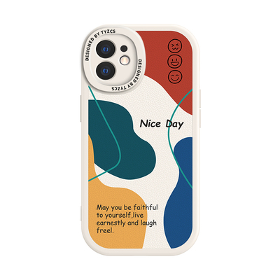 苹果12/11系列莫兰迪撞色手机壳