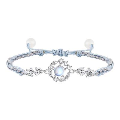 zeroline羽毛月光石手链女