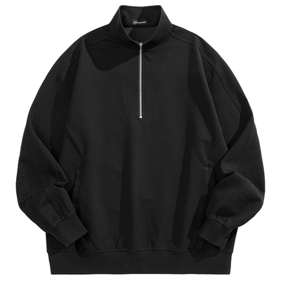 【商场同款】太平鸟男装卫衣26春季新款立领半拉链上衣 B1CRG1414