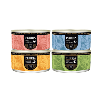 【囤货装】Purrja扑呀白金系列猫主食罐单一肉源85g*32罐