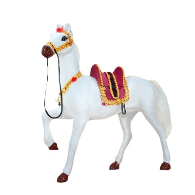 仿真马黑白马道具小马模型玩具马