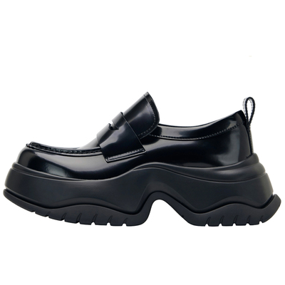 专柜同款真皮时尚舒适增高乐福鞋