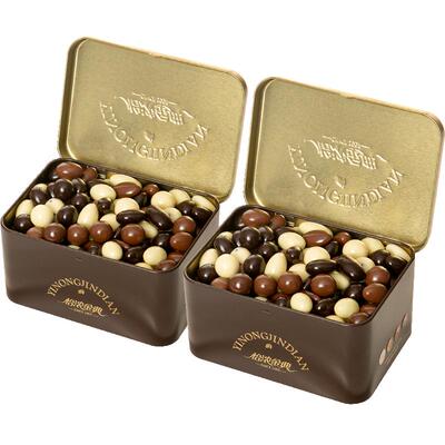 怡浓金典2盒每日坚果黑巧克力豆纯可可脂榛子夹心生日礼物送礼物