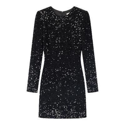 ERINRAE丨秋季新品亮片连衣裙圆领长袖短裙EG381245PL20