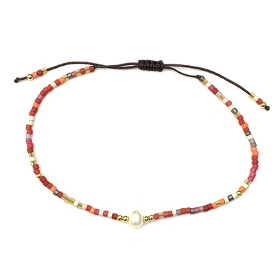 VIKIKO串珠小众幸福纯洁1.5m天然珍珠手链闺蜜本命红绳饰品礼物