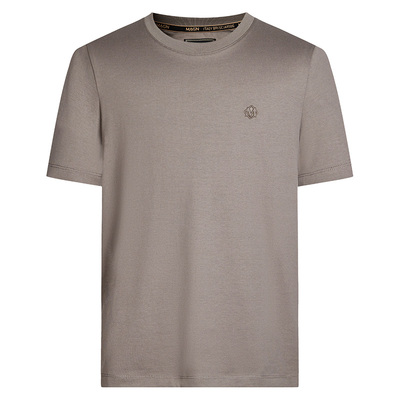 曼加龙纯色圆领短袖男士T恤