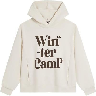 特步连帽卫衣女2025年官方冬季休闲女装长袖运动上衣976428930274