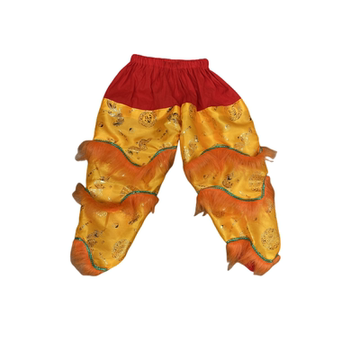 佛山儿童小狮裤羊毛裤人造毛狮裤子舞狮裤服装小孩幼儿园南醒狮裤