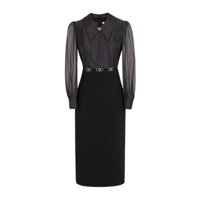 朗姿/MOJO AVENUE莫佐浪漫三醋酸千金风连衣裙2025年新款知