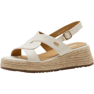 Bata一字带凉鞋女2026夏新款时尚优雅编织风厚底羊皮凉鞋86018BL6