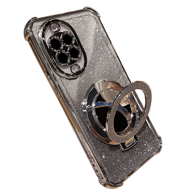 适用华为nova15手机壳nove15透明保护硅胶套PSN一AL00带镜头膜全包防摔软壳n15女novo新款高级感note支架镜子