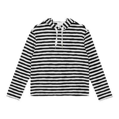 kleeklee环保棉条纹连帽卫衣