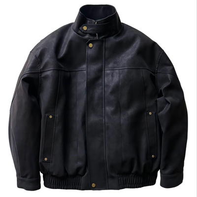 SKYROCKET雾感肌理皮衣羽绒服