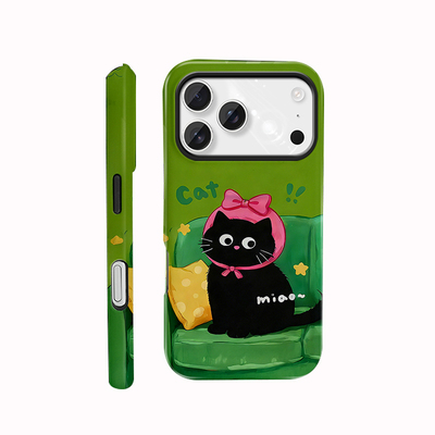 适用于iPhone17手机壳菲林壳沙发猫咪保护套个性创意适用于华为mate80promax苹果15/16/13磨砂软壳男生小米15
