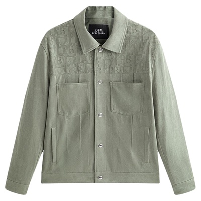 【商场同款】太平鸟男装秋季新款暗纹提花夹克男B1BCF3425