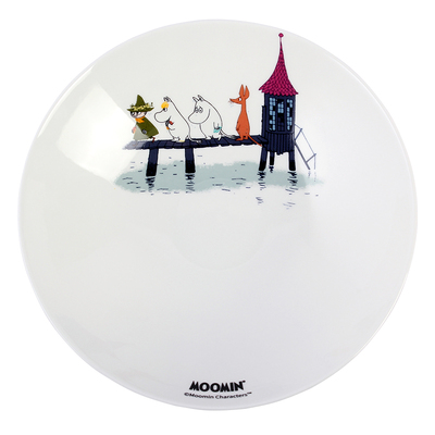 moomin深盘骨瓷大众圆形盘耐用盘