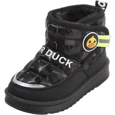 儿童雪地靴冬季新款男童防水加厚宝宝棉鞋软底女童加绒保暖童棉靴