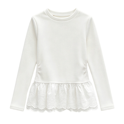蕾丝花边超好看内搭白色打底衫女