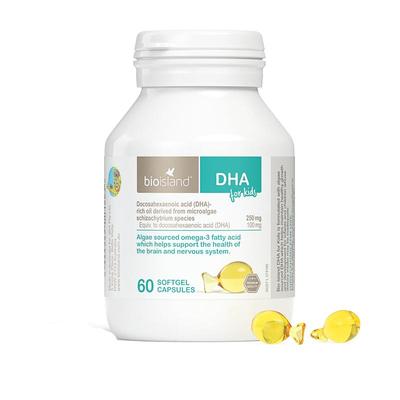 bio island澳洲 婴幼儿童宝宝DHA海藻油护眼软胶囊易吸收60粒/瓶