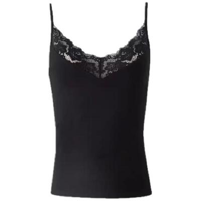 ourhourV领蕾丝花边修身吊带背心