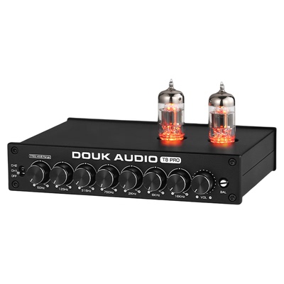 DOUK AUDIO T8 PRO 发烧级胆前级平衡输入输出EQ多频段调节增益