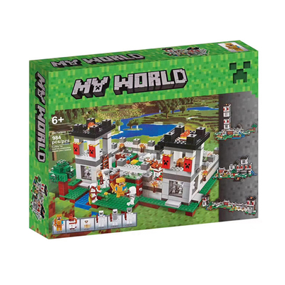 我的世界要塞堡垒颗粒积木玩具新