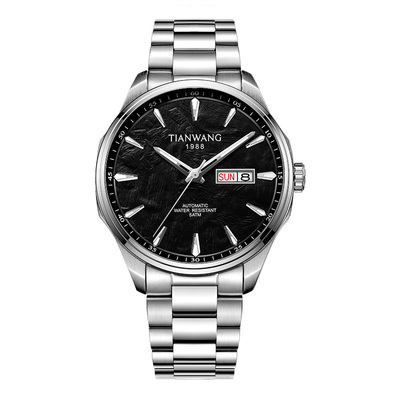 天王大表盘双日历机械手表