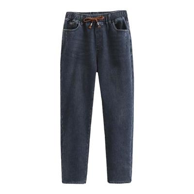 哈伦长裤加厚牛仔裤2023冬季