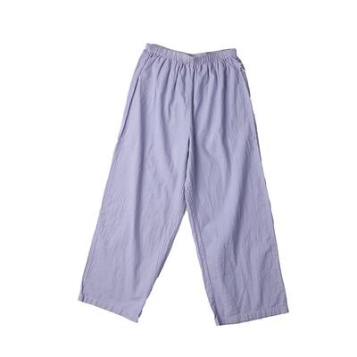 照本堂新款舒适棉麻休闲裤女