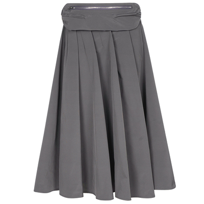 superr 深灰色重工挺括不可脱卸腰包中低腰大裙摆半裙女伞裙