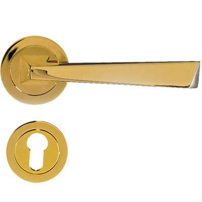 ekf德国现代风格亮金色分体门锁