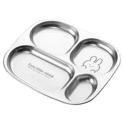 onlycook不锈钢宝宝餐盘双耳碗