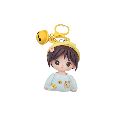 盲盒定制小人偶情侣挂件石塑黏土生日软陶泥人真人泥塑蜡像钥匙扣