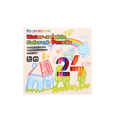 花芽儿童绘画彩铅套装幼儿园绘画涂色铅笔24色学生彩绘涂鸦彩铅笔套装