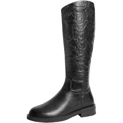 百丽女靴子英伦风骑士靴女新款冬季显瘦长靴长筒靴B2362DG4